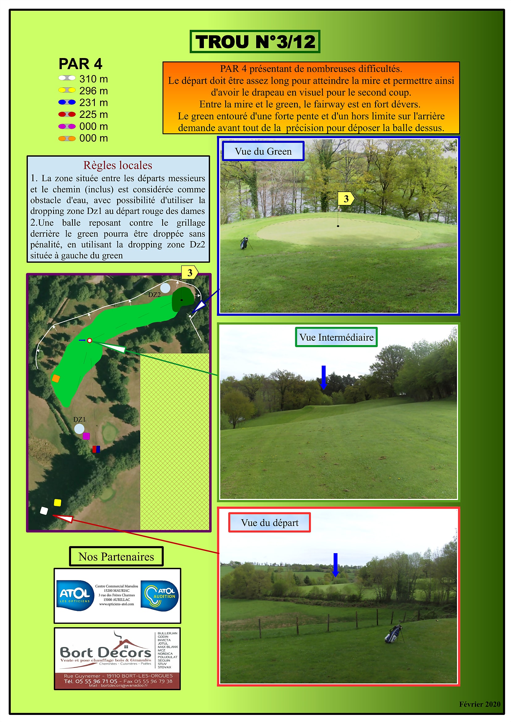 Trou par trou | Golf municipal de Mauriac Val Saint Jean