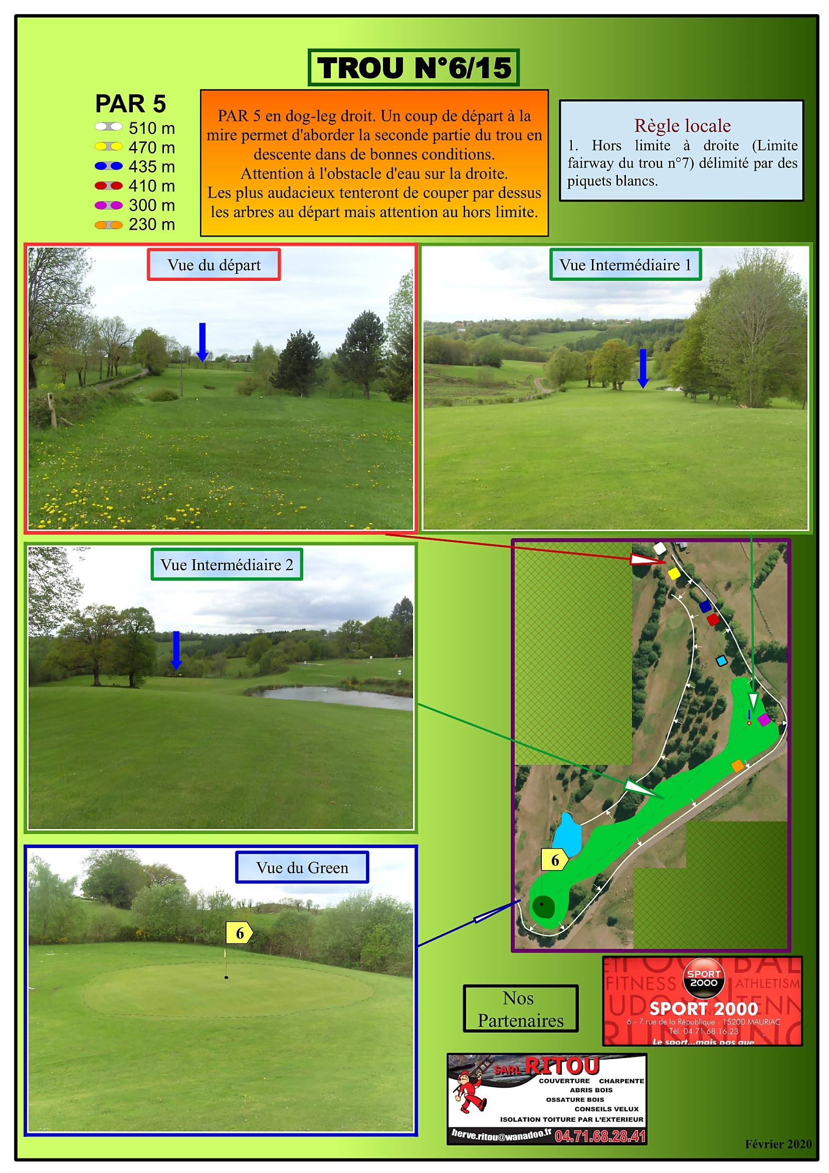 Trou par trou | Golf municipal de Mauriac Val Saint Jean